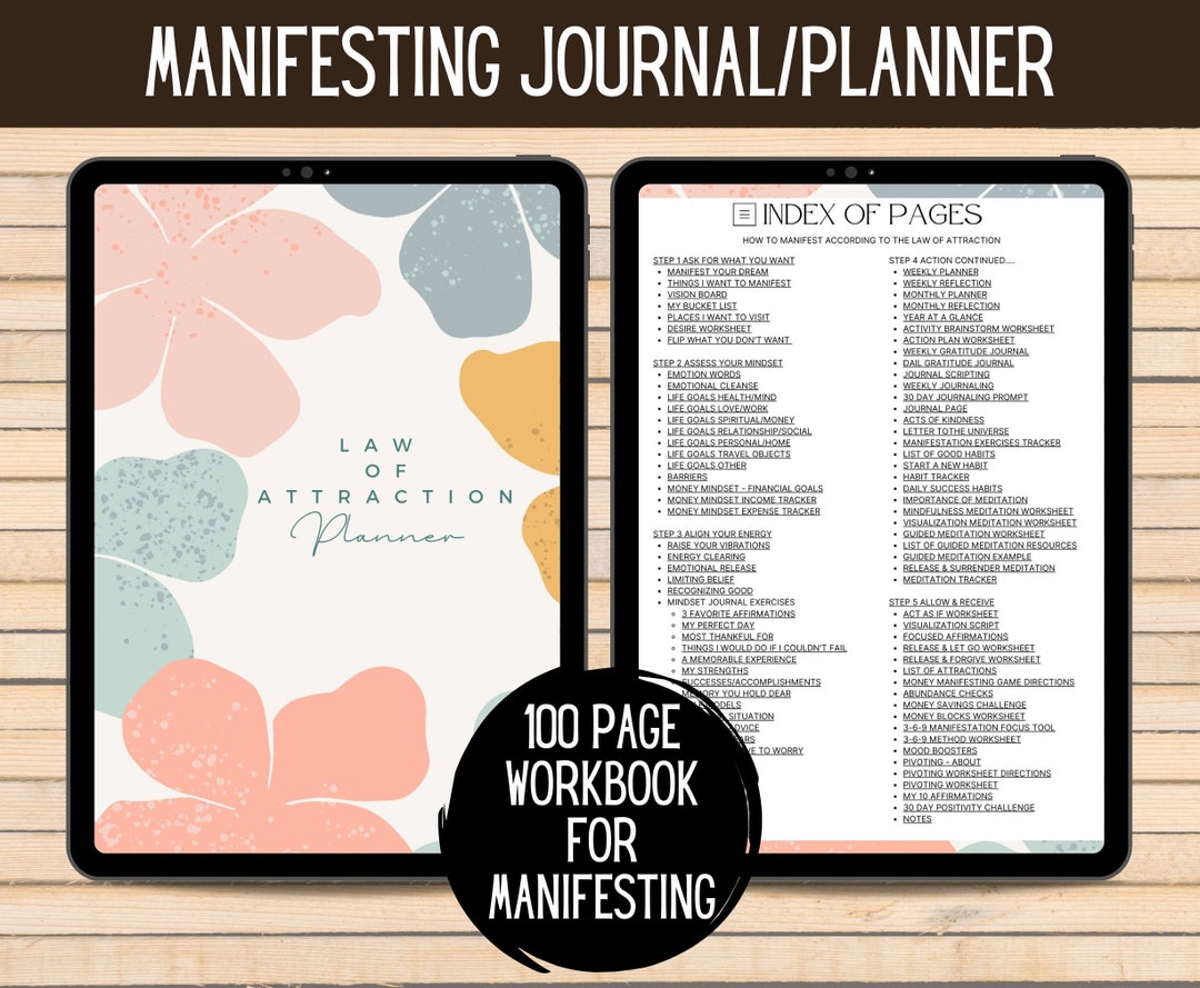 Law of Attraction Planner | Law of Attraction Journal | Manifestation ...