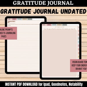 Digital Gratitude Journal, Goodnotes Journal, Daily Gratitude Journal ...