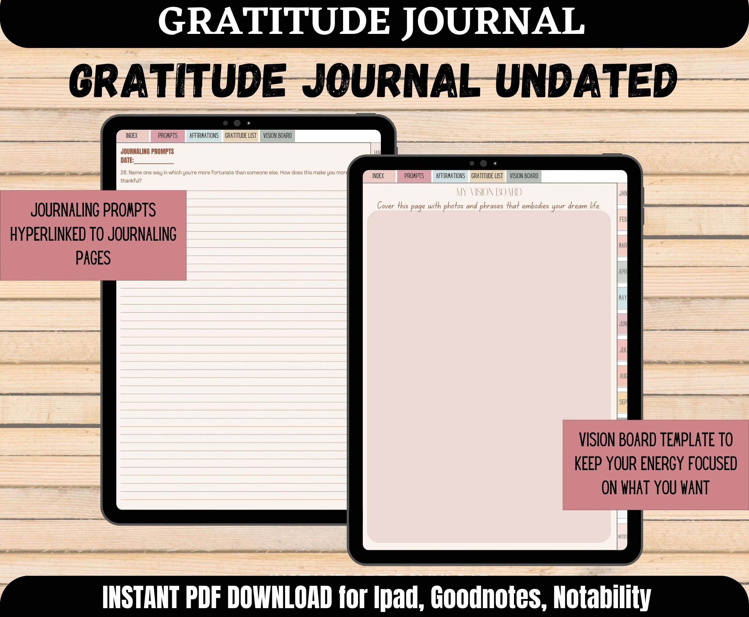 Digital Gratitude Journal, Goodnotes Journal, Daily Gratitude Journal ...