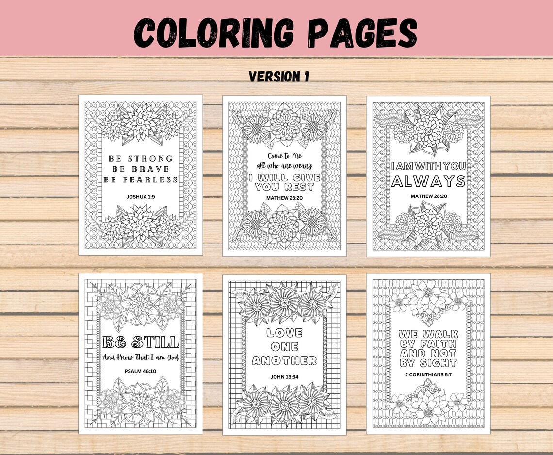 Printable Bible Verse Coloring Pages - Scripture Coloring Sheets for ...