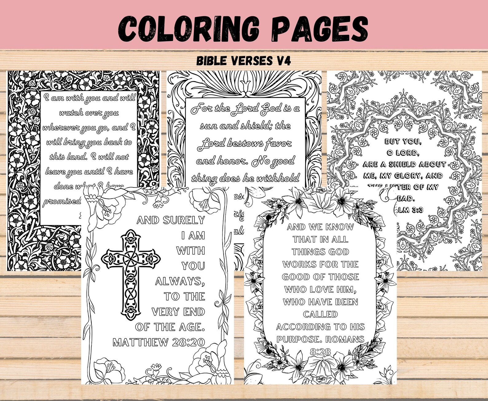 Bible Verse Coloring Book, Printable Bible Verse Coloring Pages ...