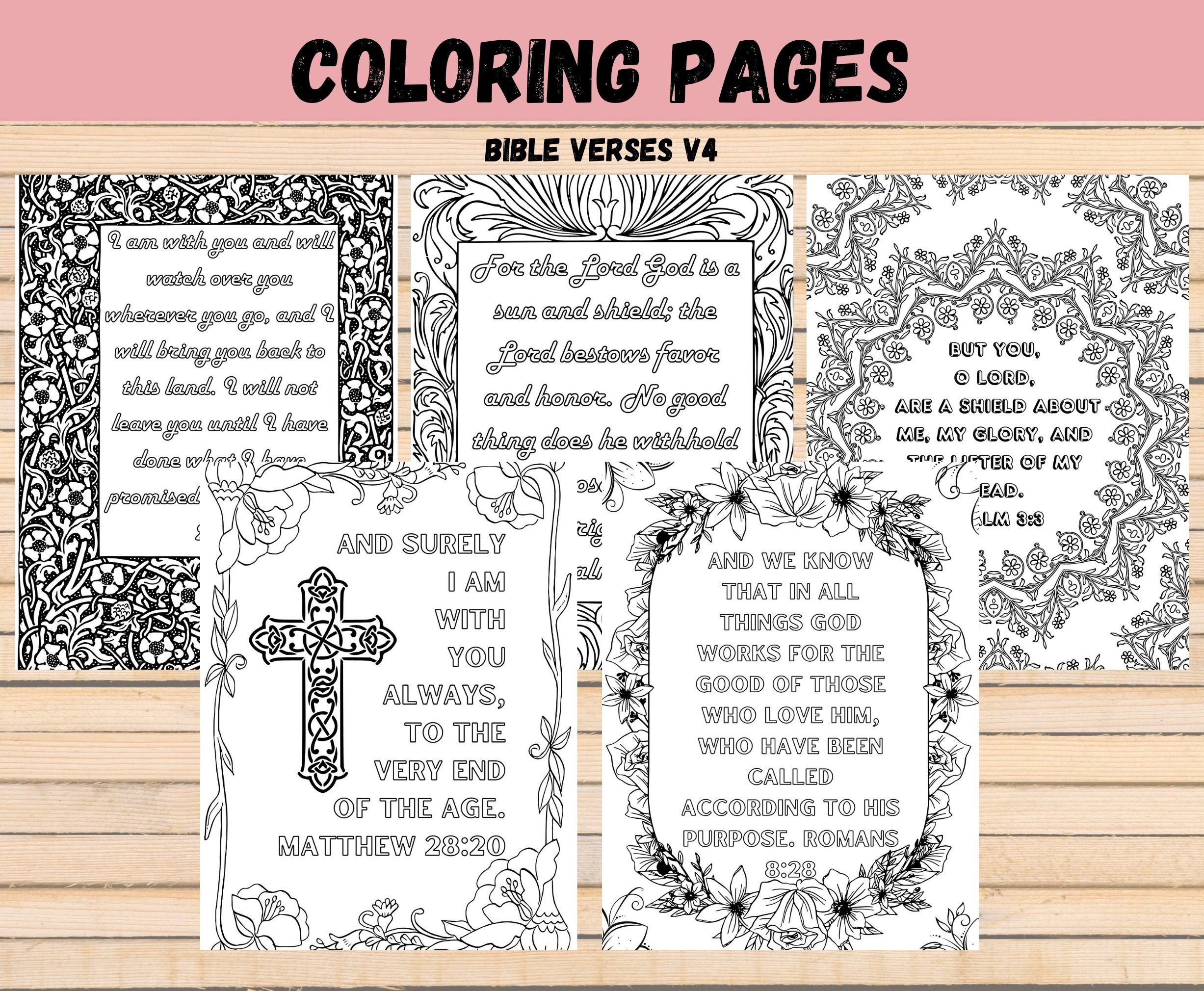 Bible Verse Coloring Book, Printable Bible Verse Coloring Pages ...
