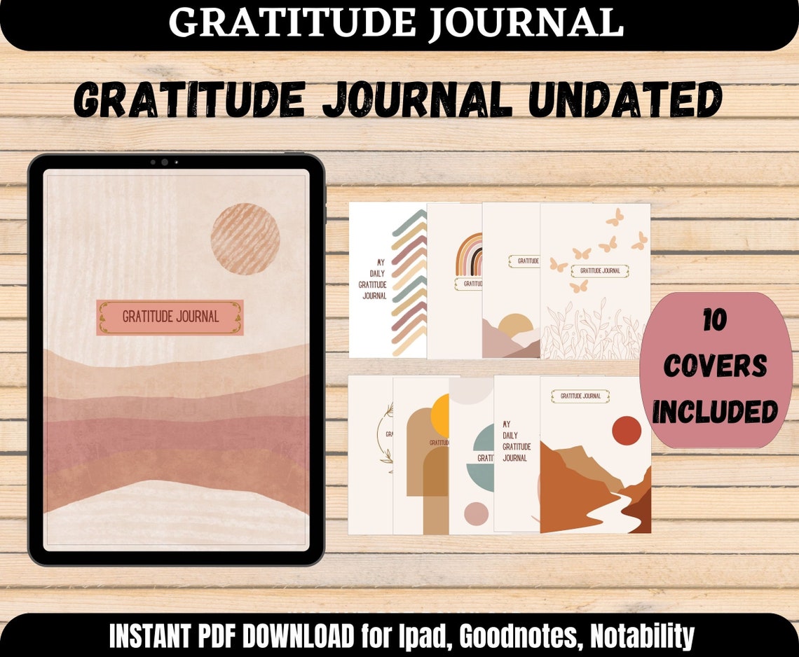 Digital Gratitude Journal, Goodnotes Journal, Daily Gratitude Journal ...