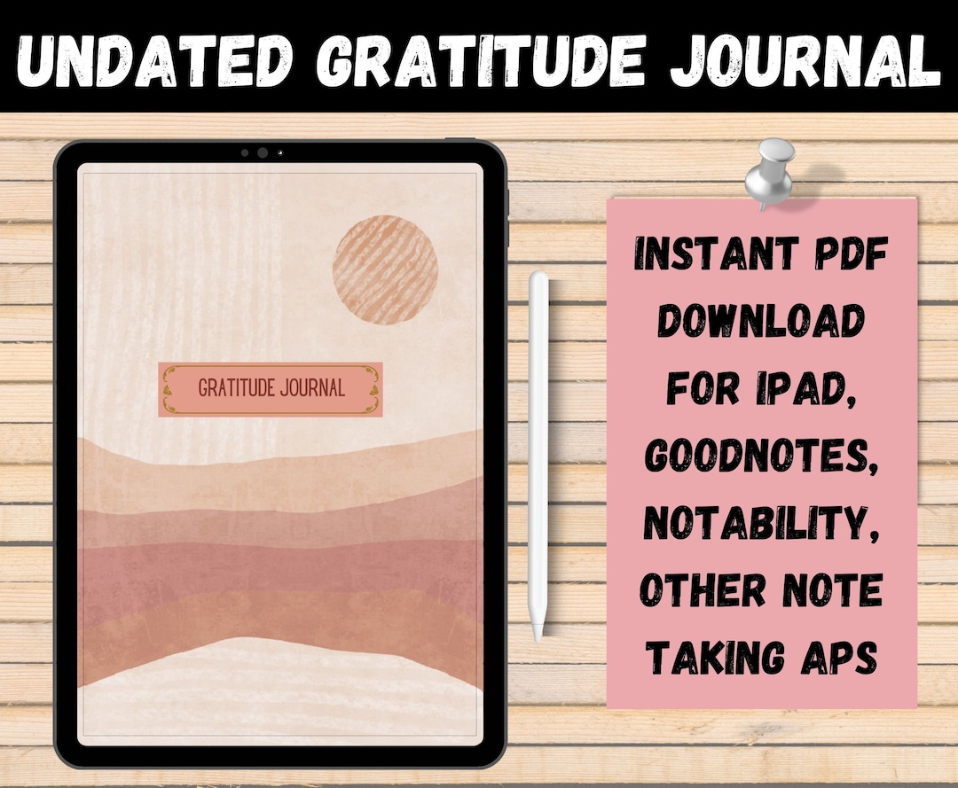 Digital Gratitude Journal, Goodnotes Journal, Daily Gratitude Journal ...