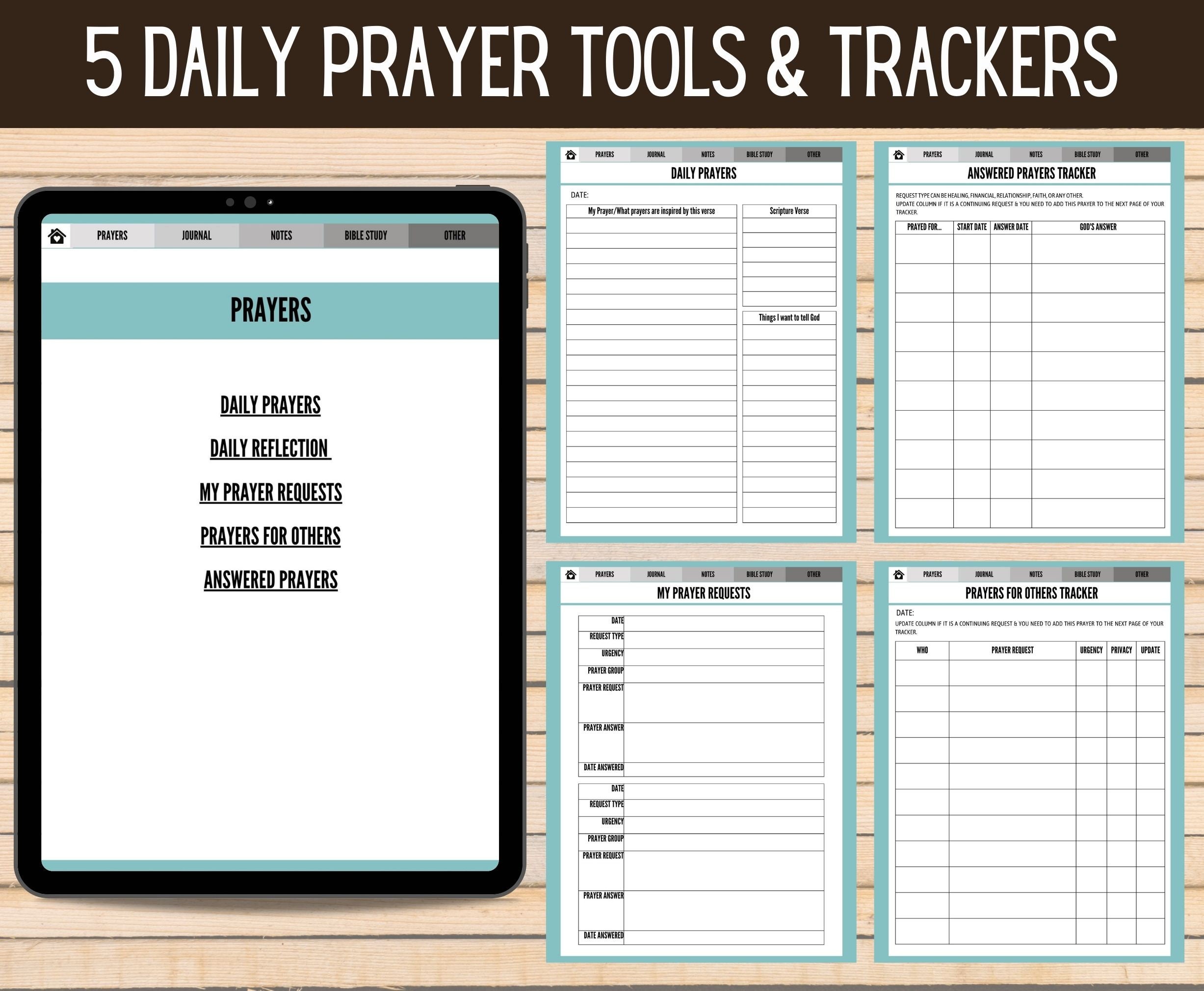 Complete Faith Bundle: Prayer Journal, Printable Bible Study Guide ...