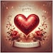 Romantic Red Heart Valentine's Day Card: Love Design (digital Download ...
