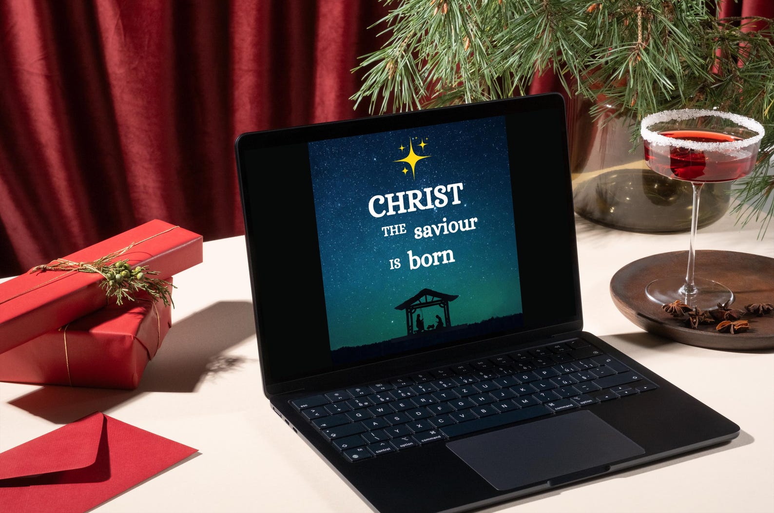 Printable Christmas Card - Christ the Savior is Born - Digital Nativity ...