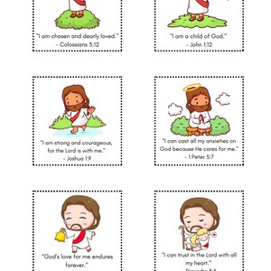 Christian Affirmation Cards for Kids: Scripture-based (PDF) - Etsy