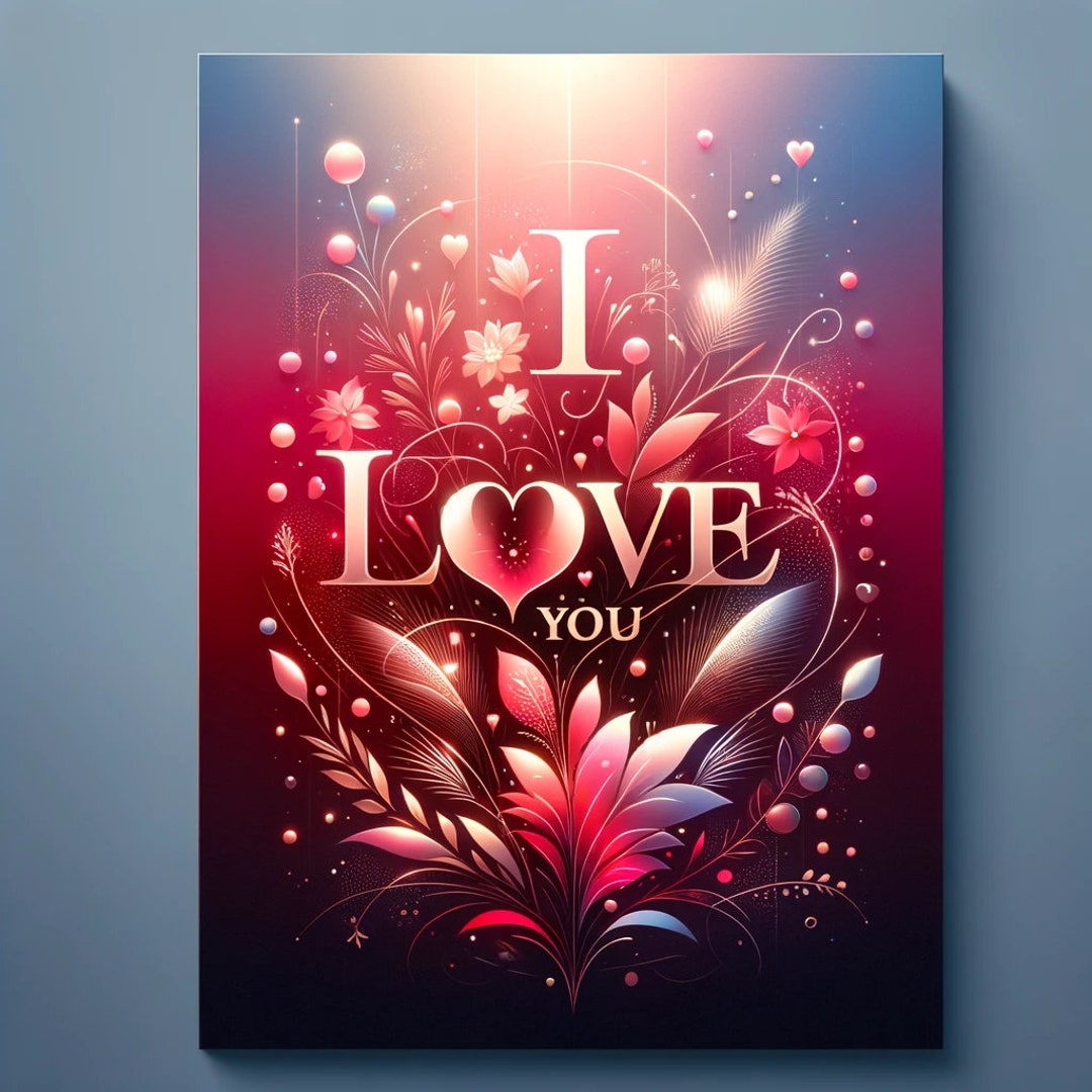 Romantic Flowers I Love You Message Card E Digital Love Card Image Love ...