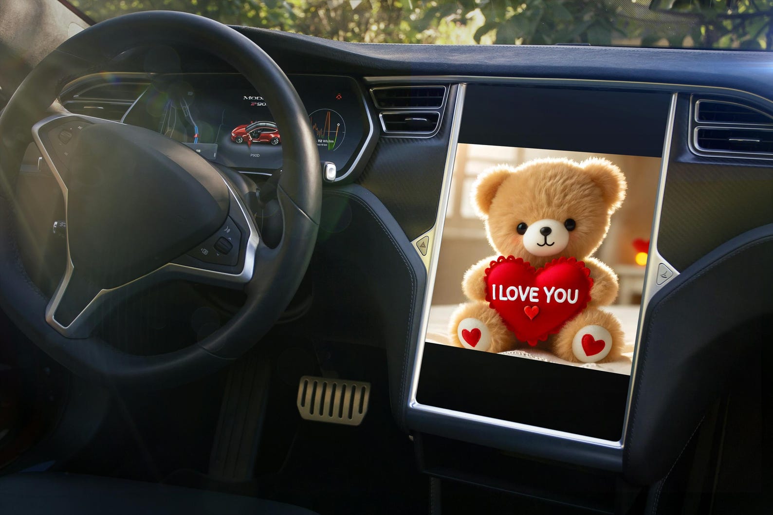 Adorable Teddy Bear Holding Red Heart - Digital Valentine’s Day Card ...