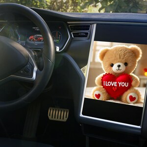 Adorable Teddy Bear Holding Red Heart - Digital Valentine’s Day Card ...