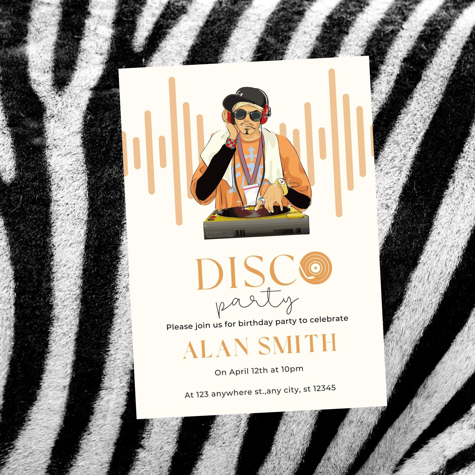 Disco Dance Party Invitation, Editable Party, Party Invite, Edit ...