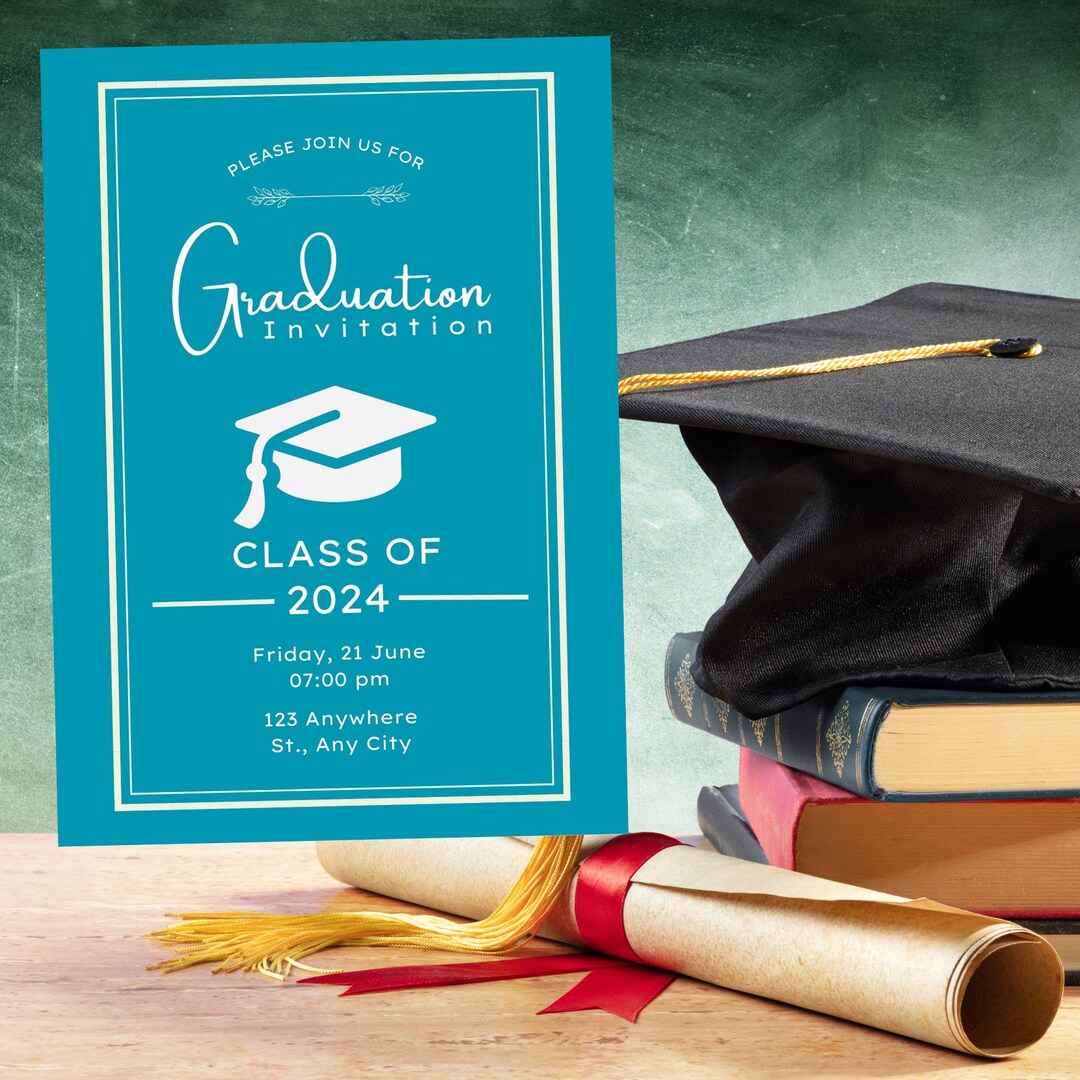 Graduation Party Invitation, Graduation Invitation Template, High ...
