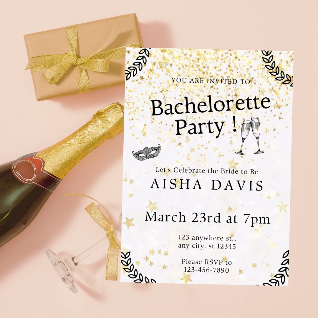 Editable Bachelorette Party Invitation Template (digital Download) - Etsy