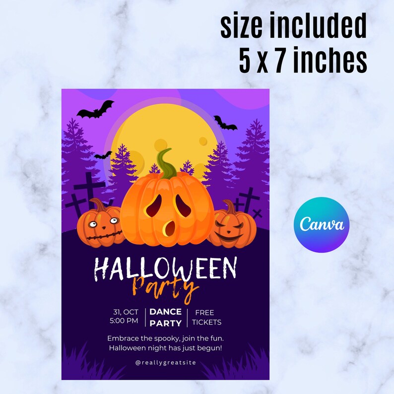 Editable Halloween Party Invitation Template (digital Download) - Etsy