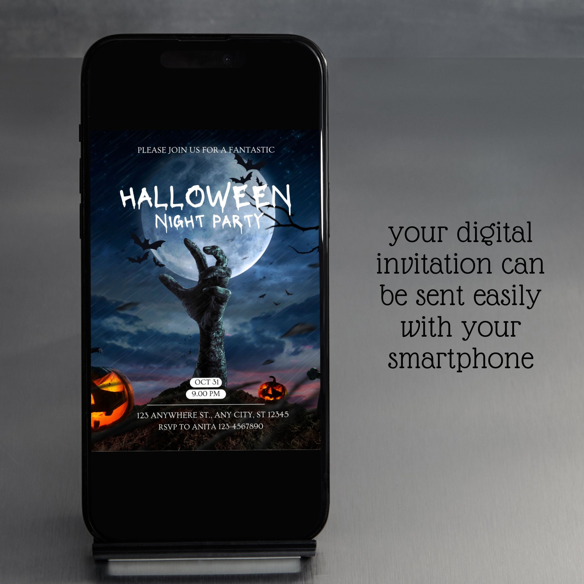 Editable Halloween Party Invitation, Instant Download, Halloween Party ...