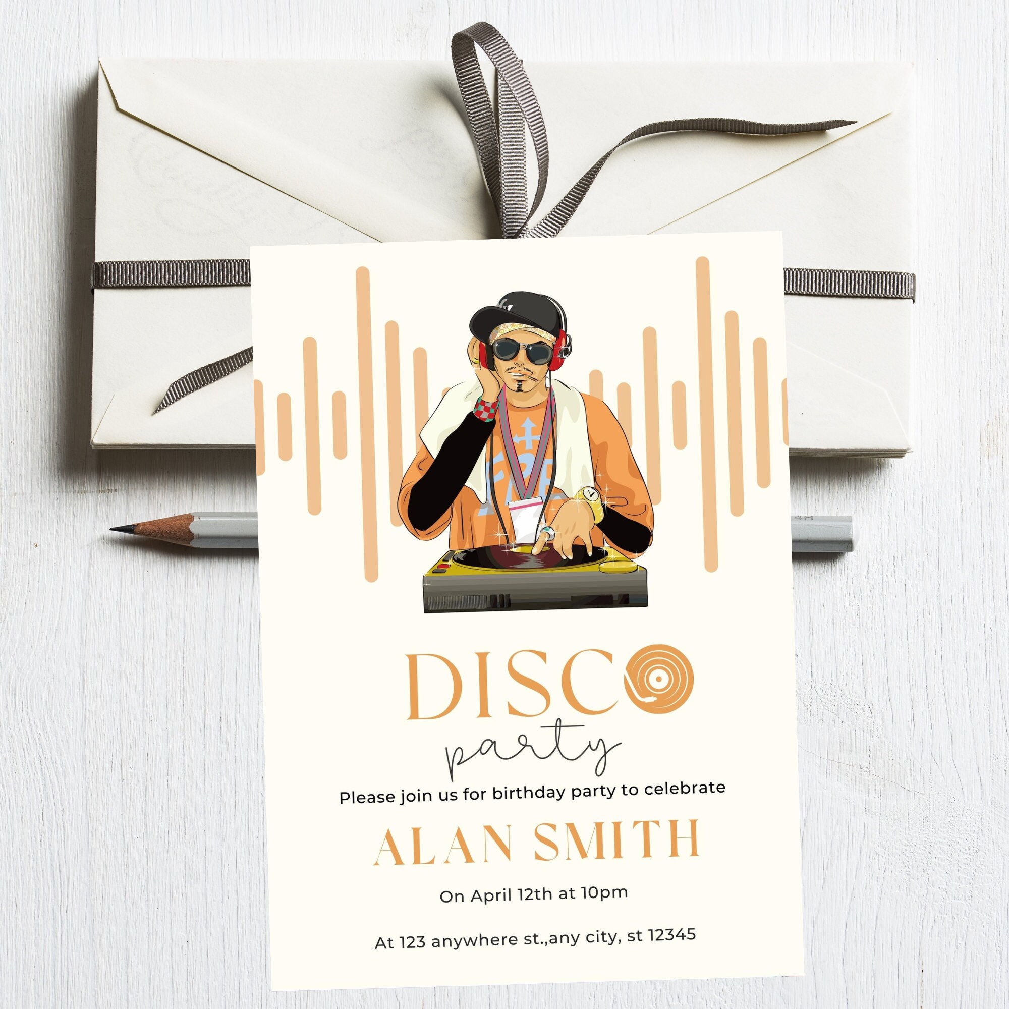 Disco Dance Party Invitation, Editable Party, Party Invite, Edit ...