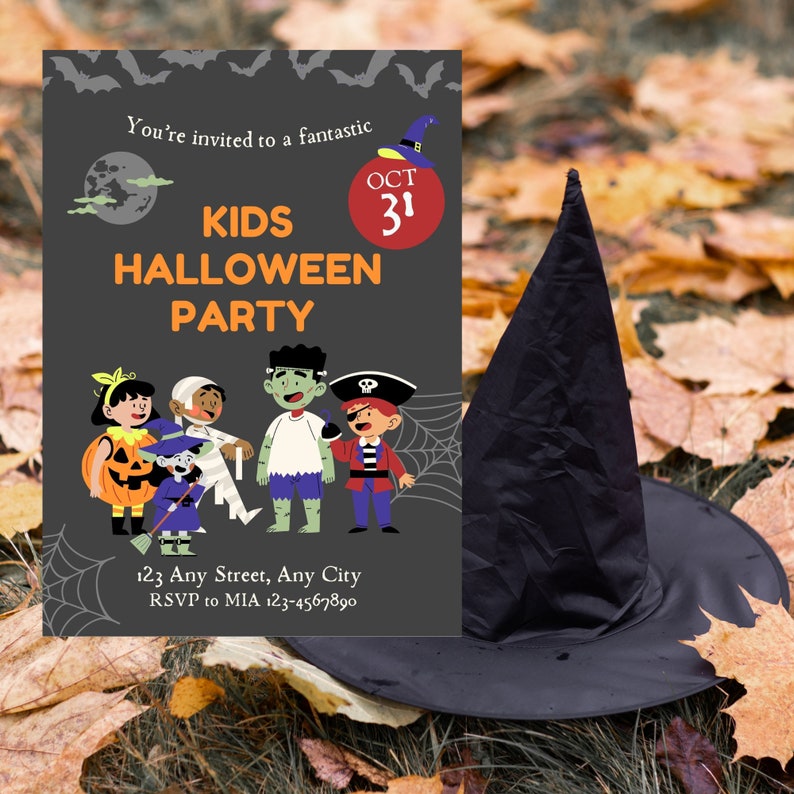 Editable Halloween Party Invitation, Instant Download, Halloween Party ...