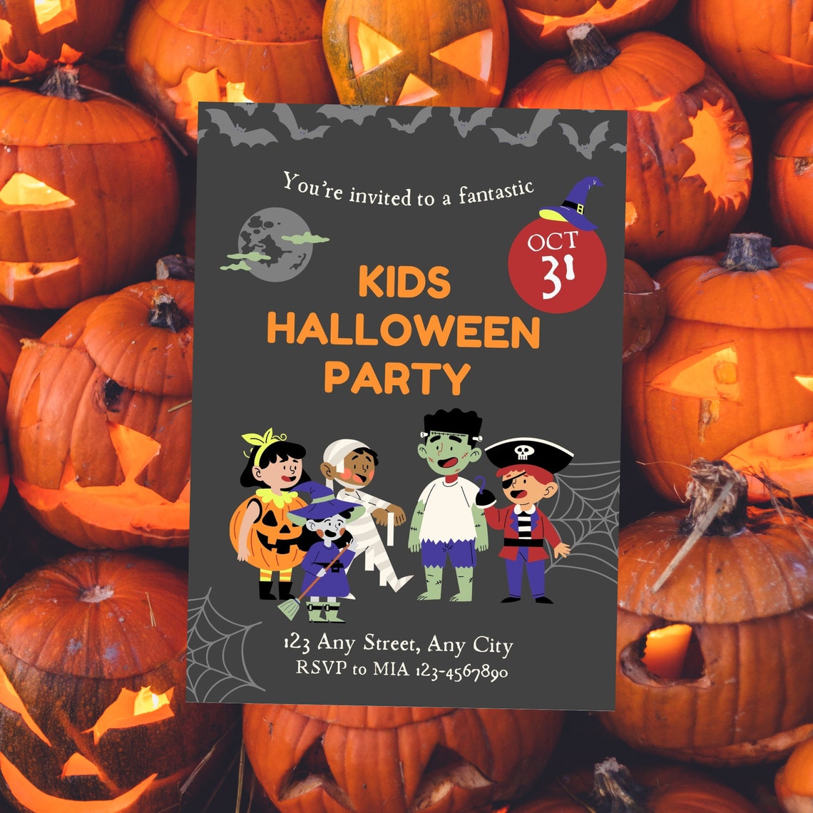 Editable Halloween Party Invitation, Instant Download, Halloween Party ...