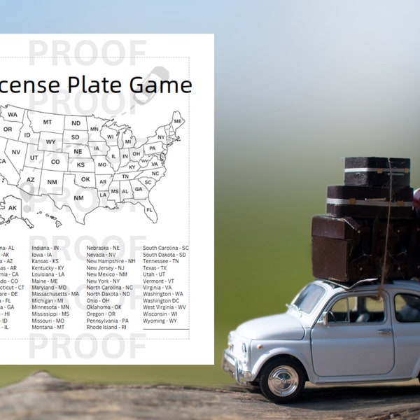 License Plate Map - Etsy