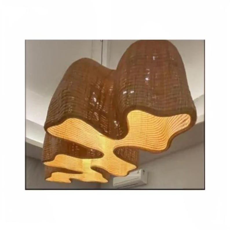 Bloom Lamp Shade, Wicker Chandelier, Hanging Moroccan Lamps, Boho ...