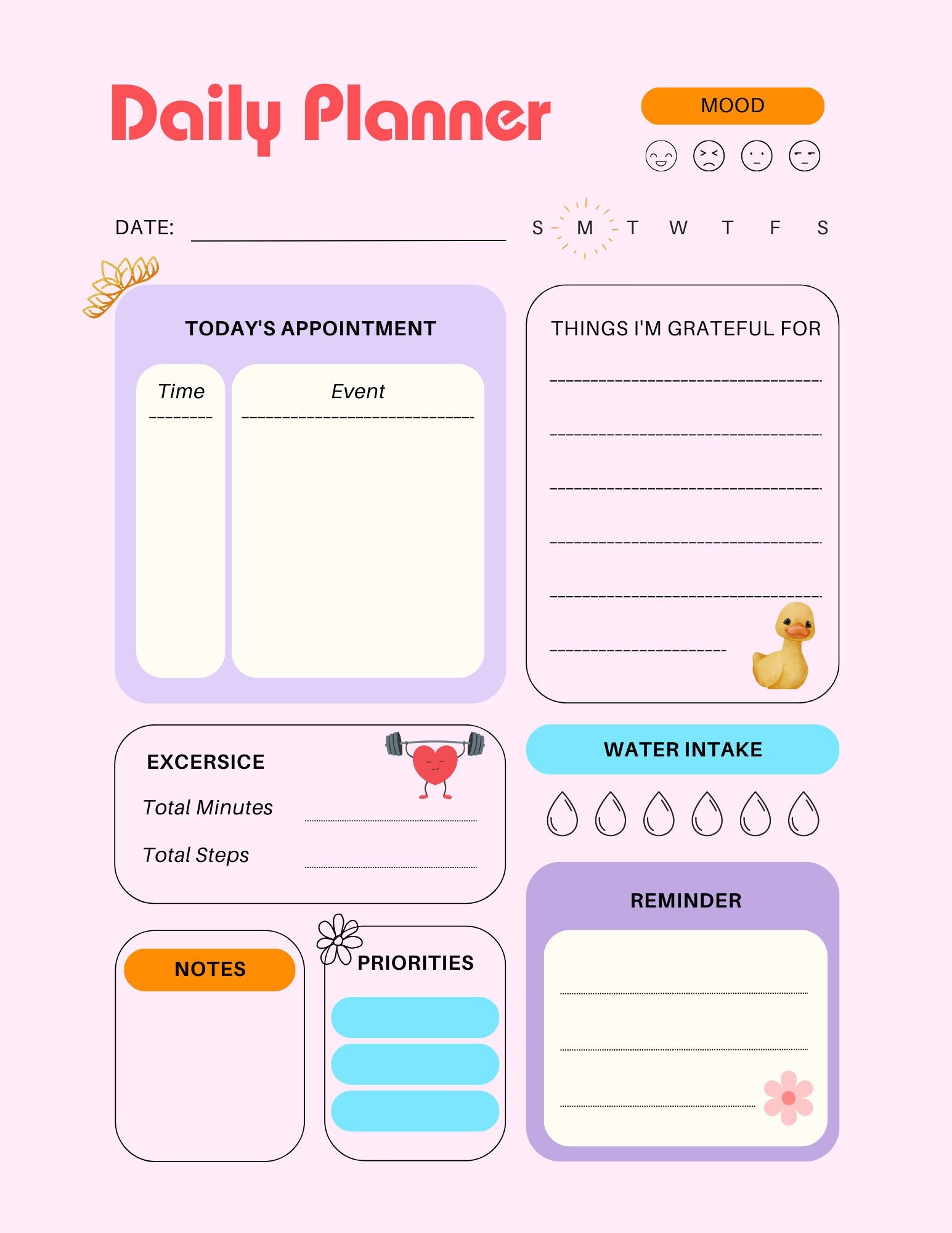Color My Schedule: A Colorful Daily Planner for Kids - Etsy