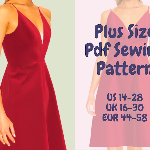 V Neck Dress Pattern - Etsy