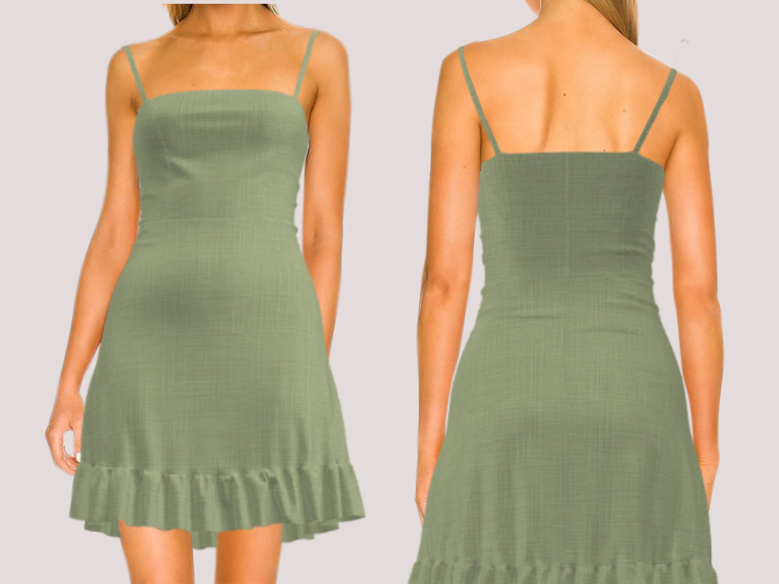 Spaghetti Strap Dress Pattern Full Size PDF - Etsy Spaghetti Strap Dress Pattern Full Size PDF - Etsy