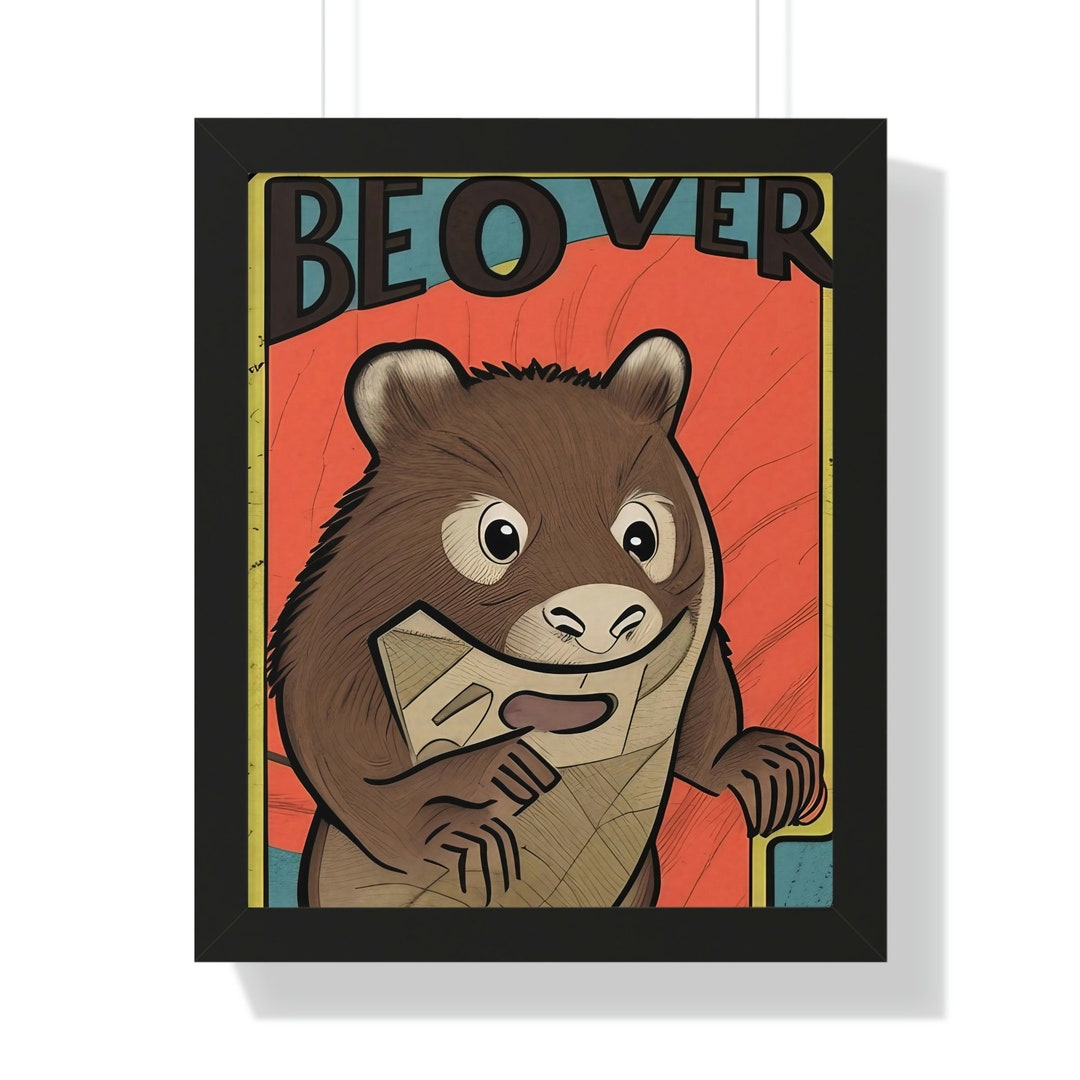 Beaver Comic Book-style Illustration AI Art - Etsy
