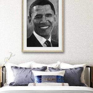 Barack Obama Portrait: Digital Download Graphite Drawing - Political ...
