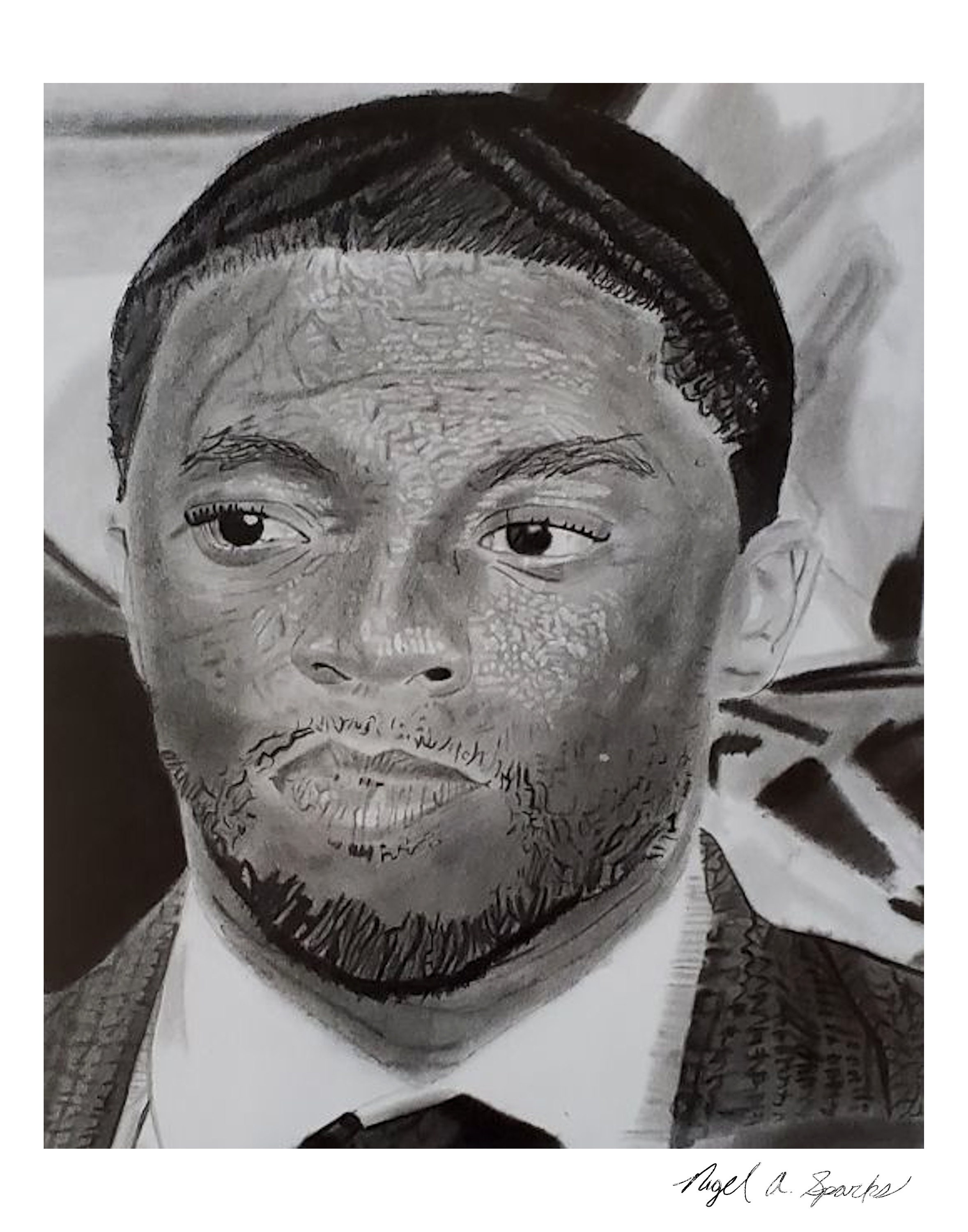 Digital Download Chadwick Boseman Black Panther Graphite - Etsy