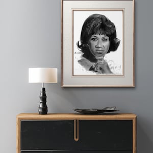 Aretha Franklin, Drawing, RESPECT, Queen of Soul, Marvelous 1968 ...