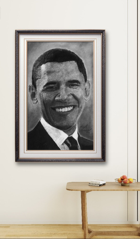 Barack Obama Portrait: Digital Download Graphite Drawing - Political ...
