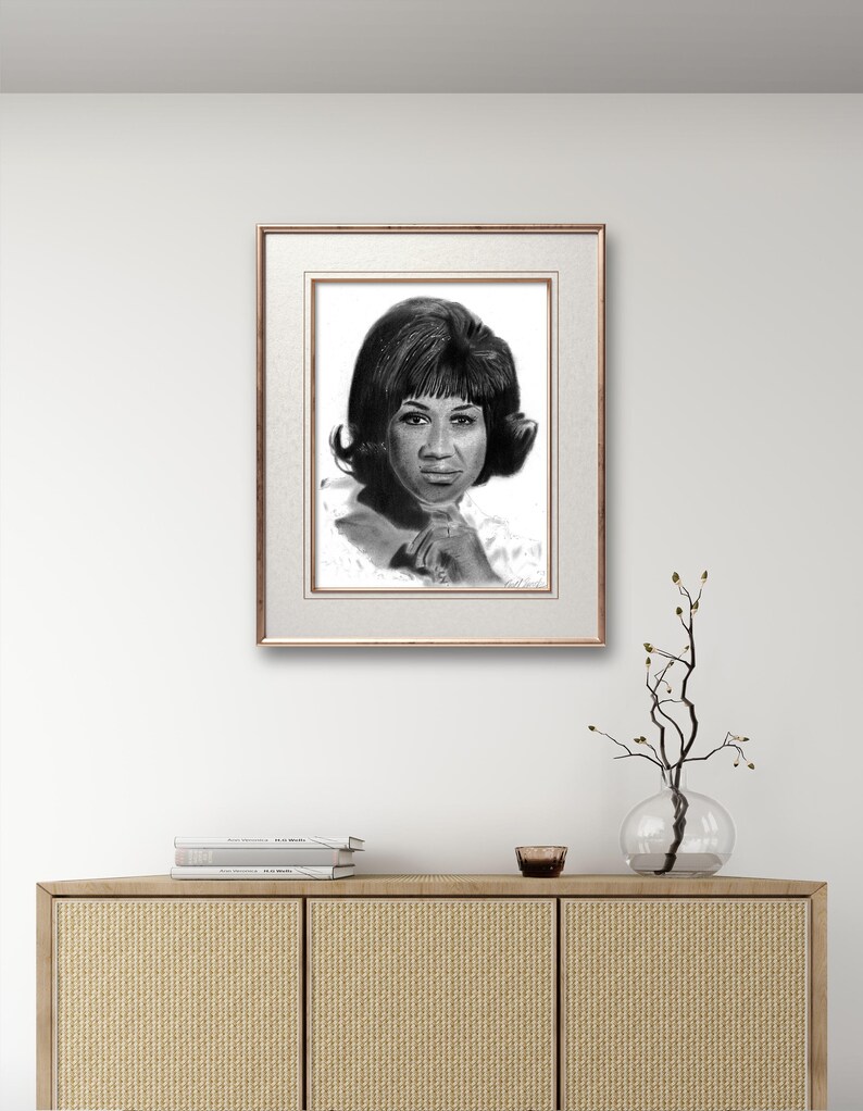 Aretha Franklin, Drawing, RESPECT, Queen of Soul, Marvelous 1968 ...