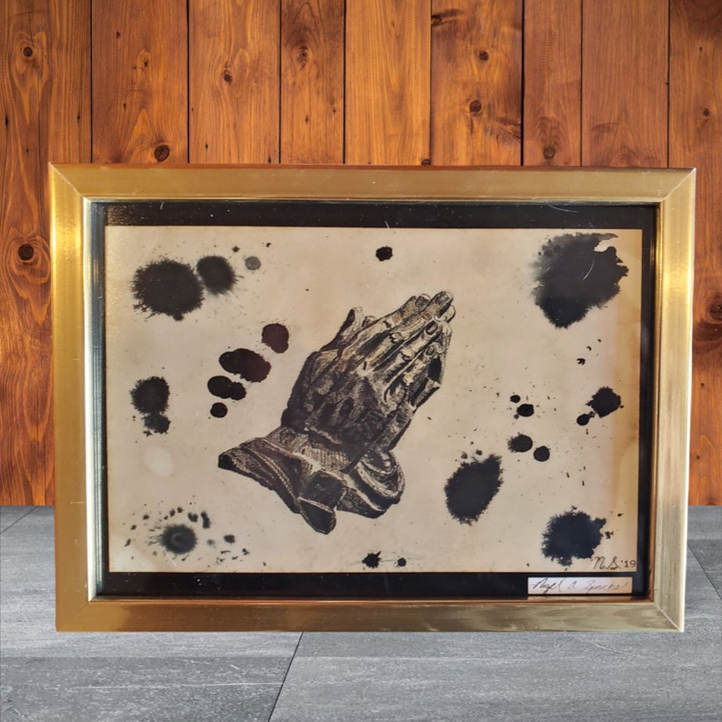 Praying Hands Ink Drawing Print as A Digital Download for Spiritual ...
