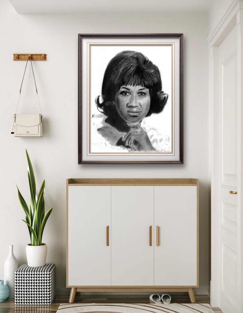 Aretha Franklin, Drawing, RESPECT, Queen of Soul, Marvelous 1968 ...