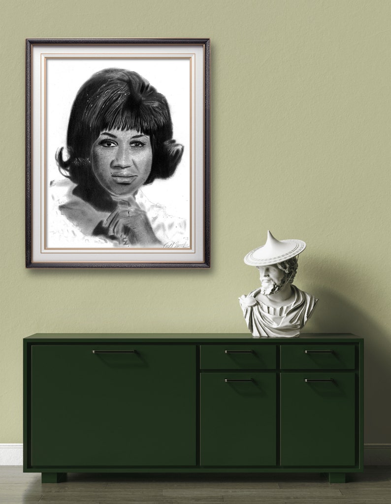 Aretha Franklin, Drawing, RESPECT, Queen of Soul, Marvelous 1968 ...