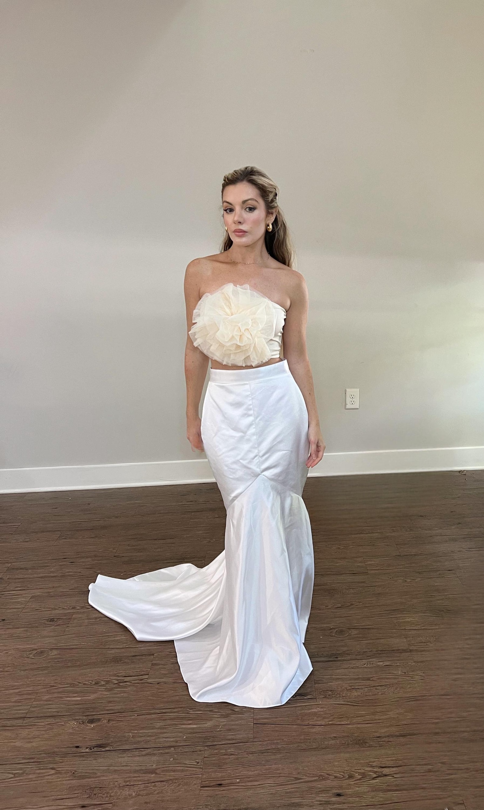 Satin Mermaid Floor-length Bridal Skirt, Prom Skirt, Wedding Skirt With ...