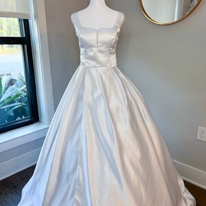 A-line Bridal Gown Split Dress With Long Beautiful Train, Elegant ...