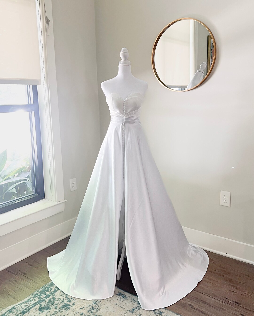 Detachable Satin Bridal Skirt, Removable Satin Wedding Train, Custom ...