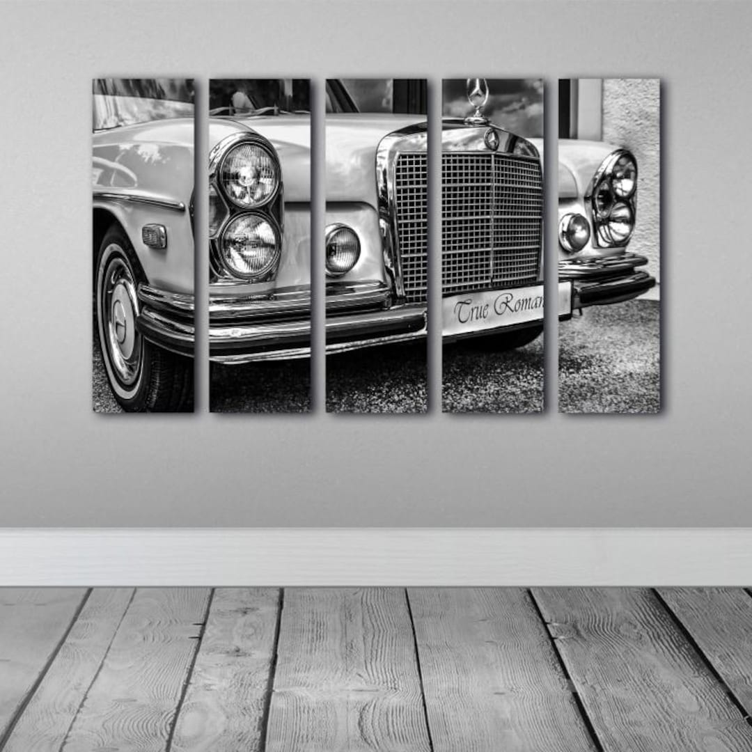 Vintage Mercedes-benz Canvas Wall Art Print Painting, German Classic ...