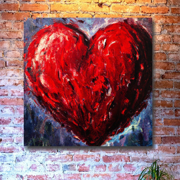 Canvas Heart - Etsy