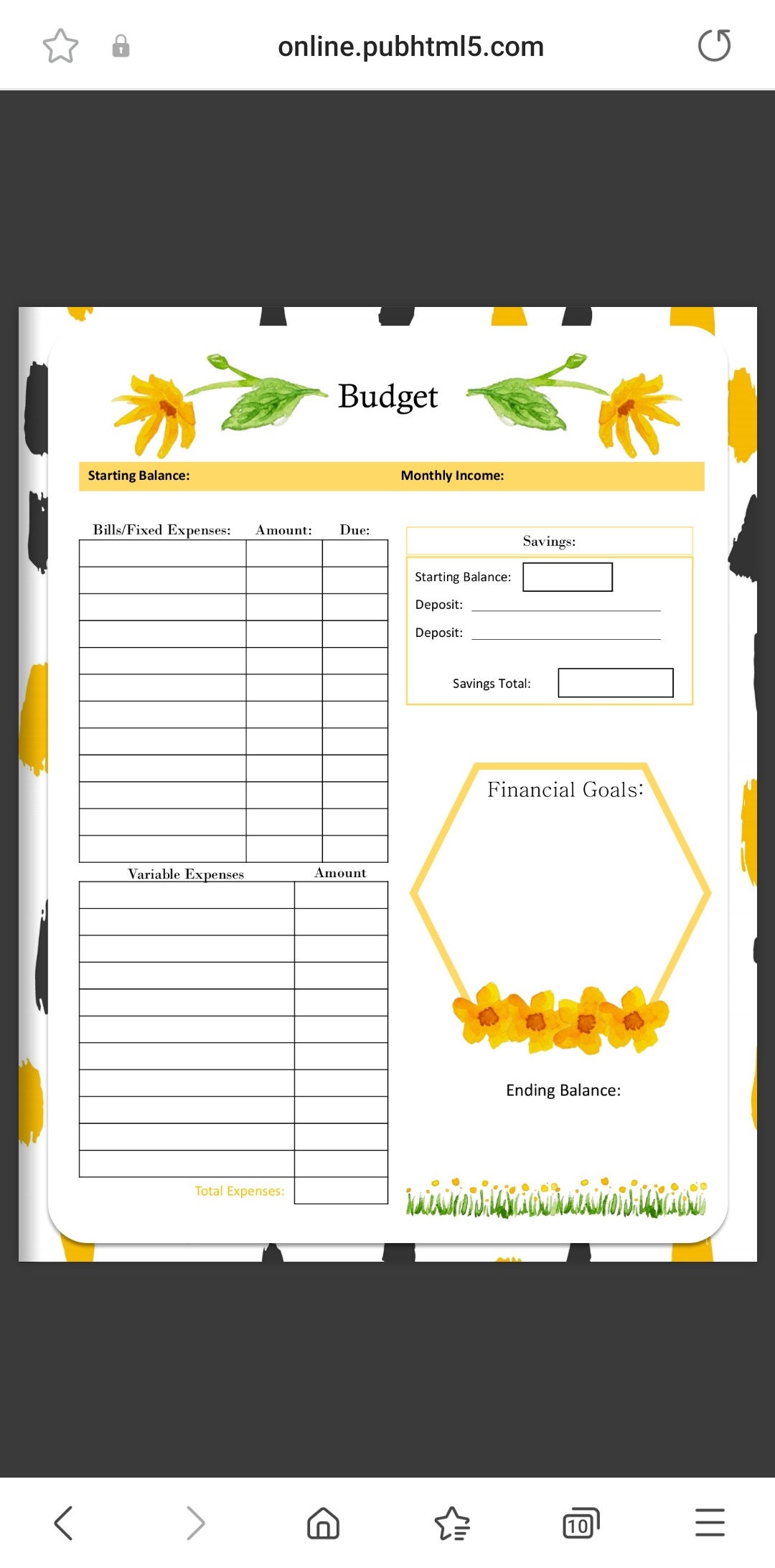 Undated Bee Themed Weekly Planner - Etsy