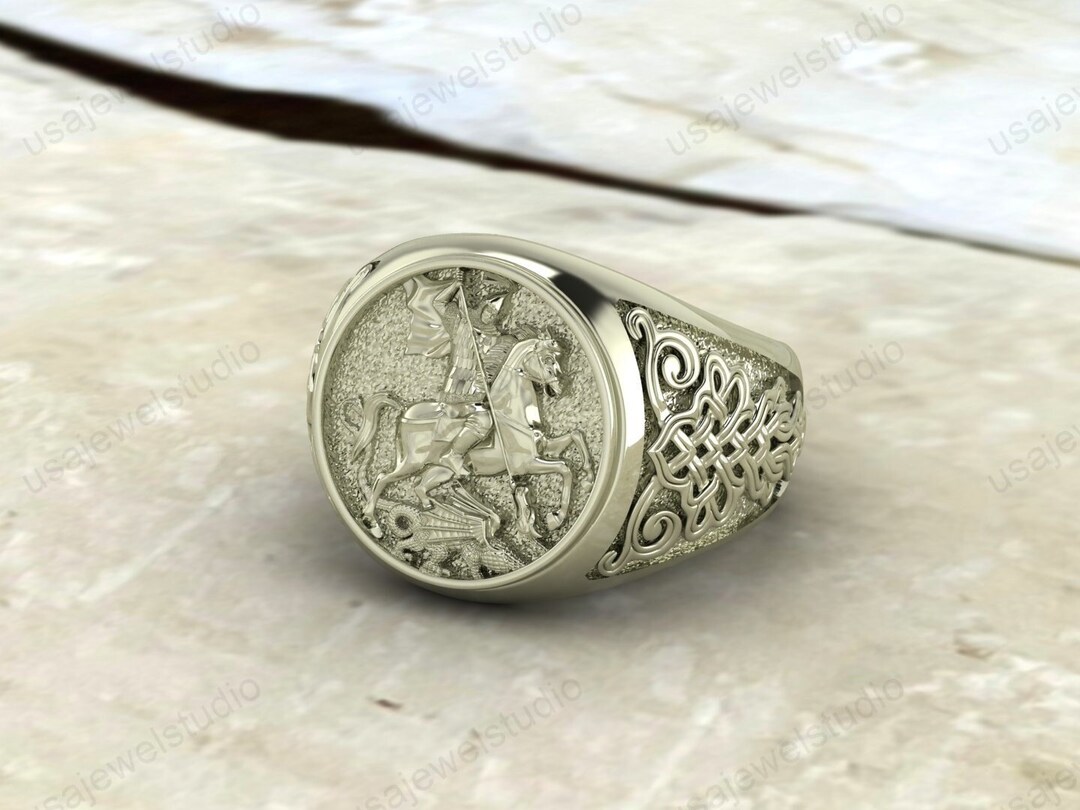 Horse Ride Mens Ring 925 Solid Silver Ring Art Deco Ring - Etsy
