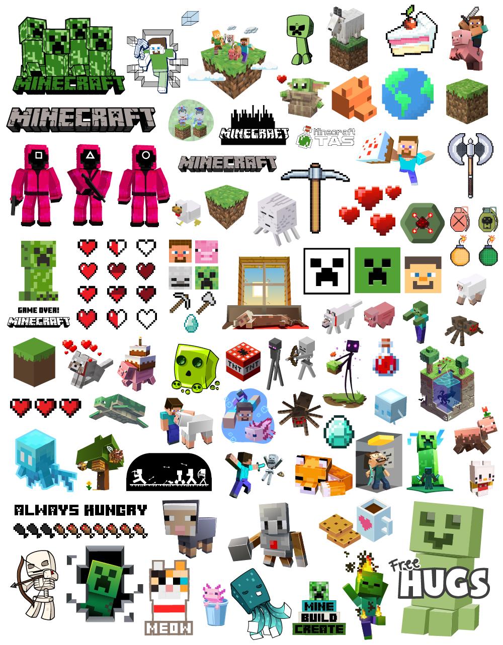 Minecraft SVG Bundle – 75+ Designs | Digital Fan Art for Cricut ...