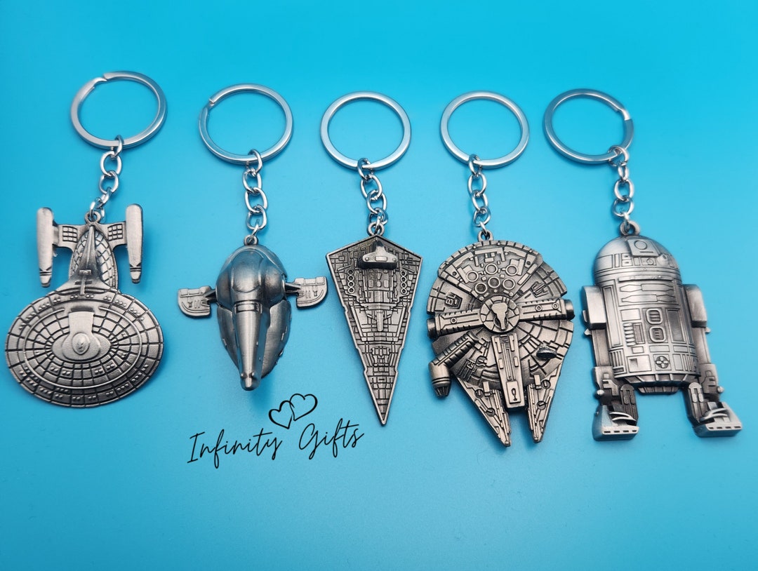 Spaceship Keyrings Sci Fi Droid Metal Key Rings Star 11 Iconic Styles ...