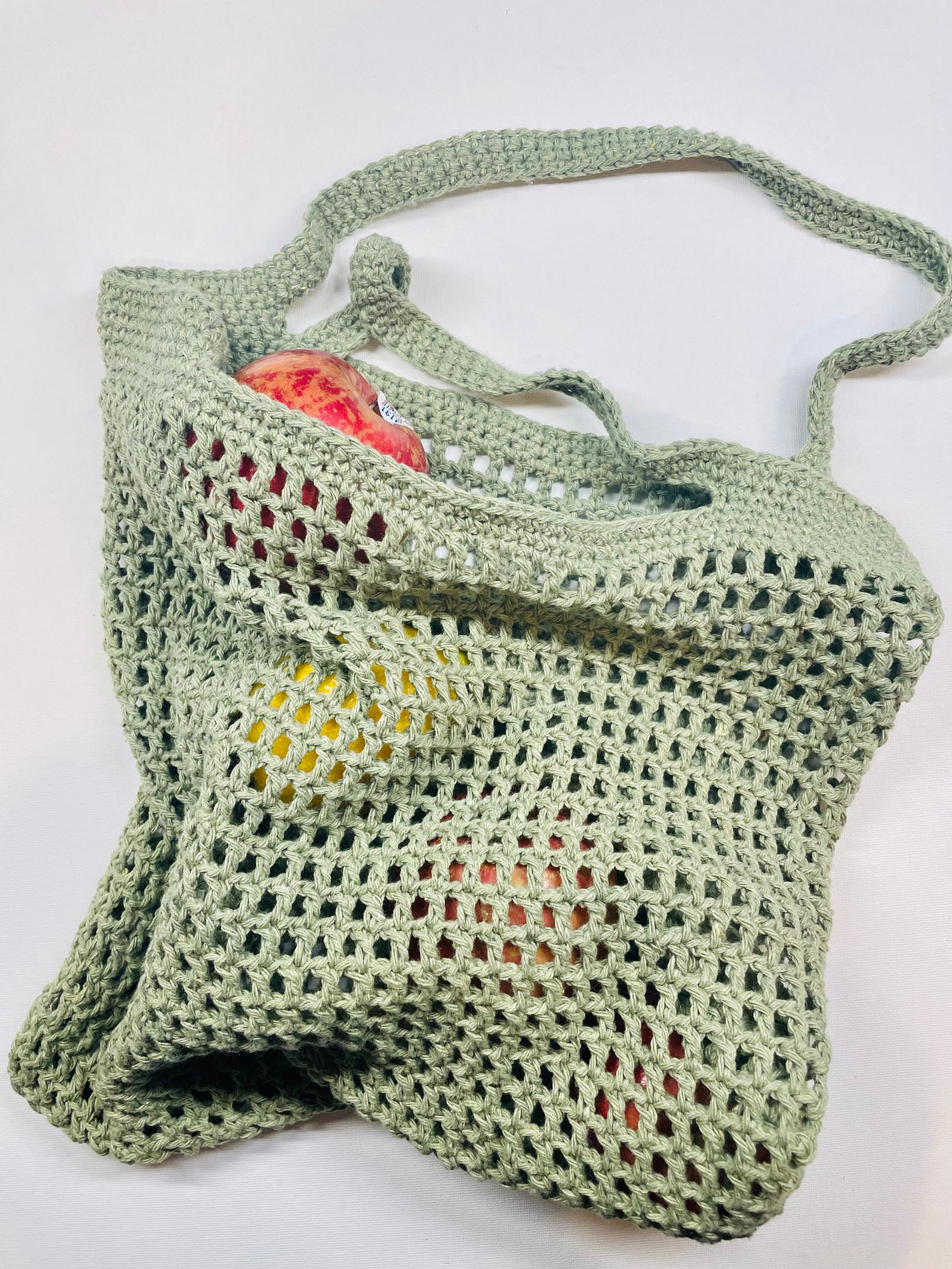 Shopping Bag Crochet Pattern Grocery Tote Handmade Tutorial Market Bag ...