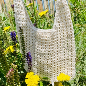 Simple Single Handle Mesh Crochet Bag Pattern PDF Digital Download ...