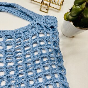 Quick Mesh Tote Bag Crochet Pattern Mini Crochet Bag Summer Bag Crochet Pattern Modern Crochet ...