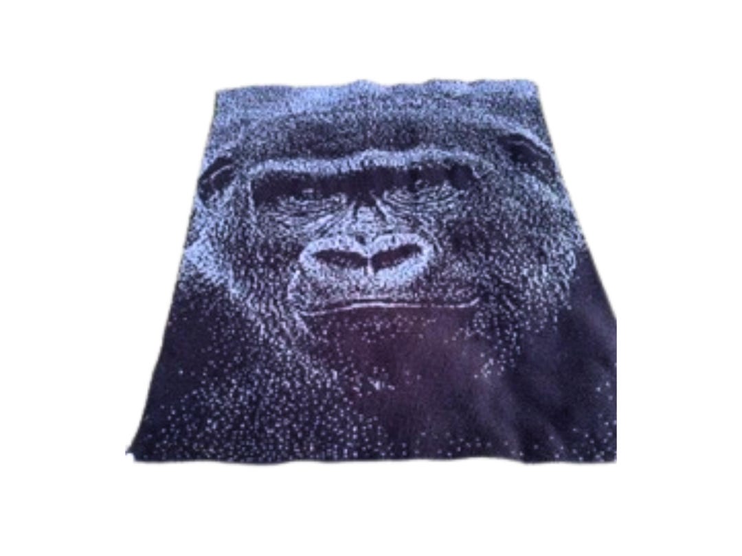 Gorilla Blanket Knitting Pattern: Reversible Wildlife Throw (PDF ...